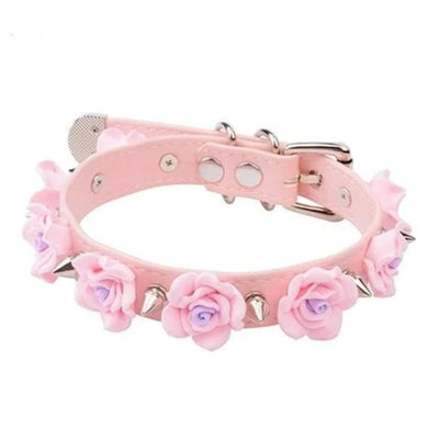 Oversized Girly Pink Leather Collar or Choker - Lovegasm